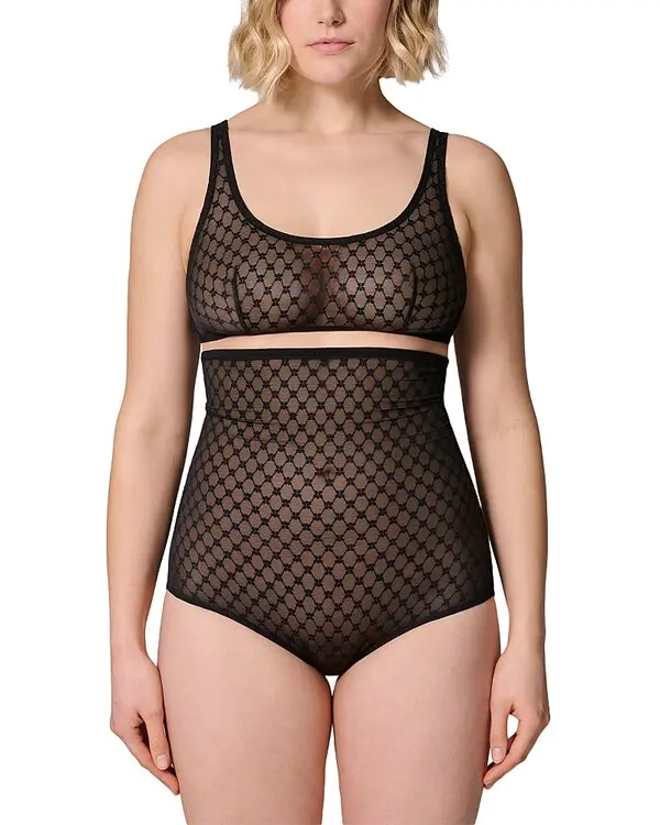 Simone Perele Plume High Waisted Brief - Black