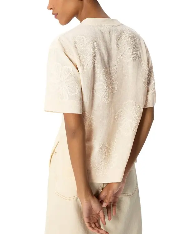 Whistles Textured Jersey Top