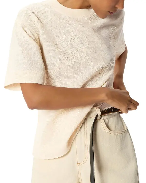 Whistles Textured Jersey Top