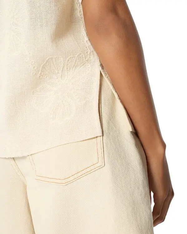 Whistles Textured Jersey Top