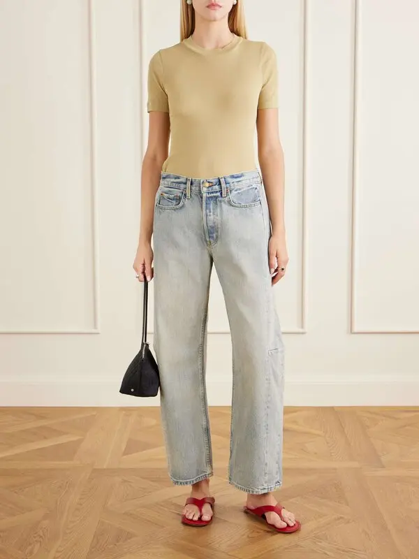 B Sides Vivien Ribbed Cotton-blend T-shirt