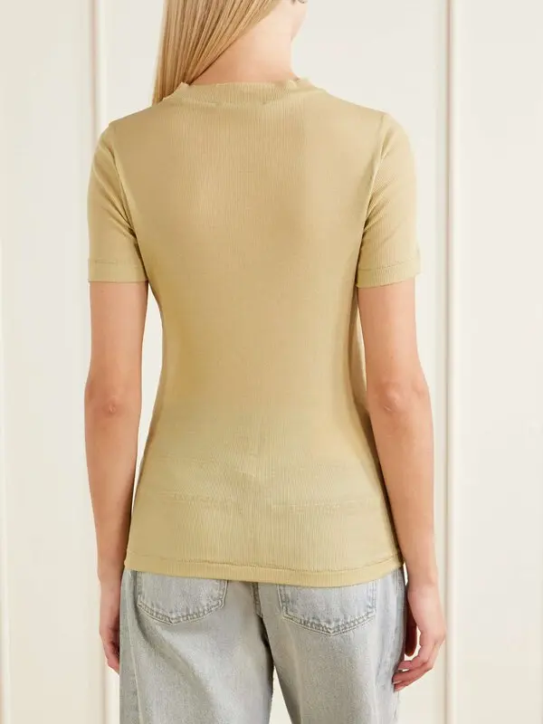 B Sides Vivien Ribbed Cotton-blend T-shirt