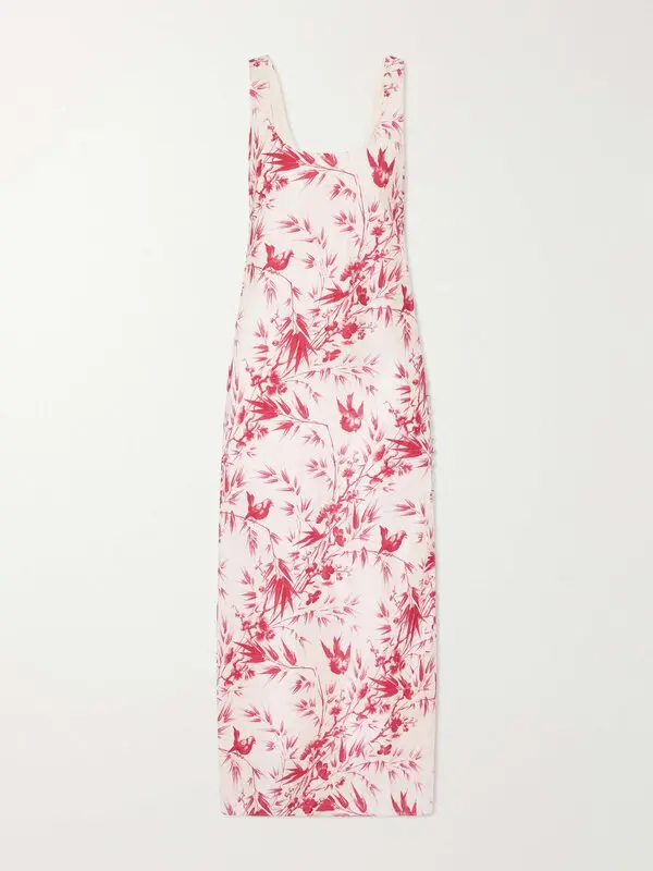 Alix Of Bohemia Adele Printed Silk Midi Dress - Multi