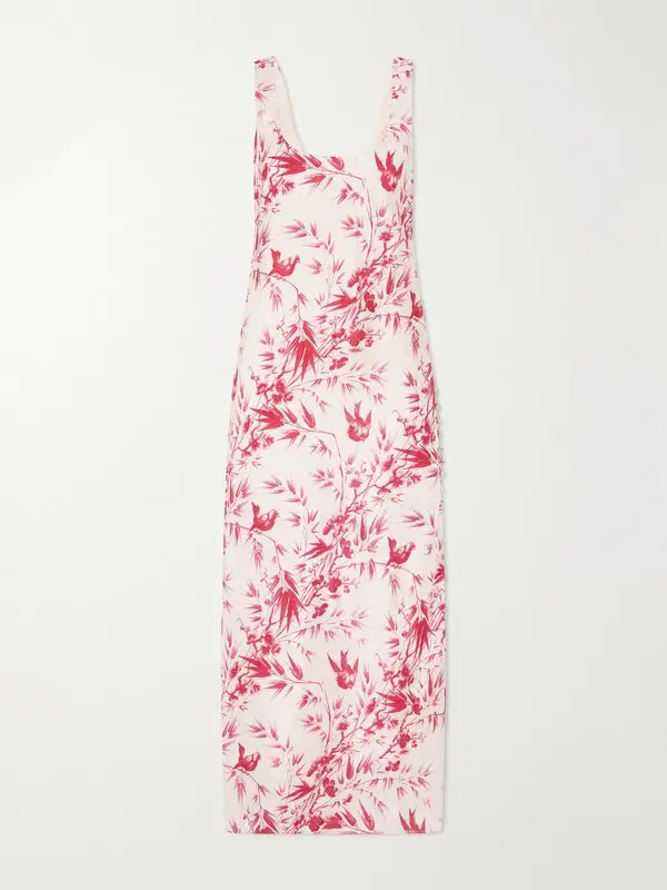 Alix Of Bohemia Adele Printed Silk Midi Dress - Multi