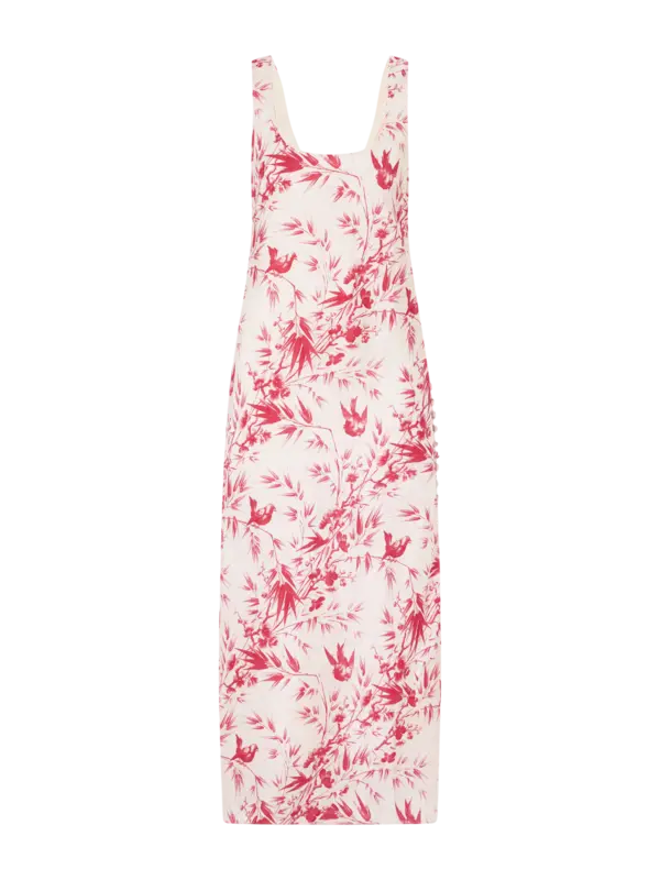 Alix Of Bohemia Adele Floral Print Silk Midi Dress - Multi