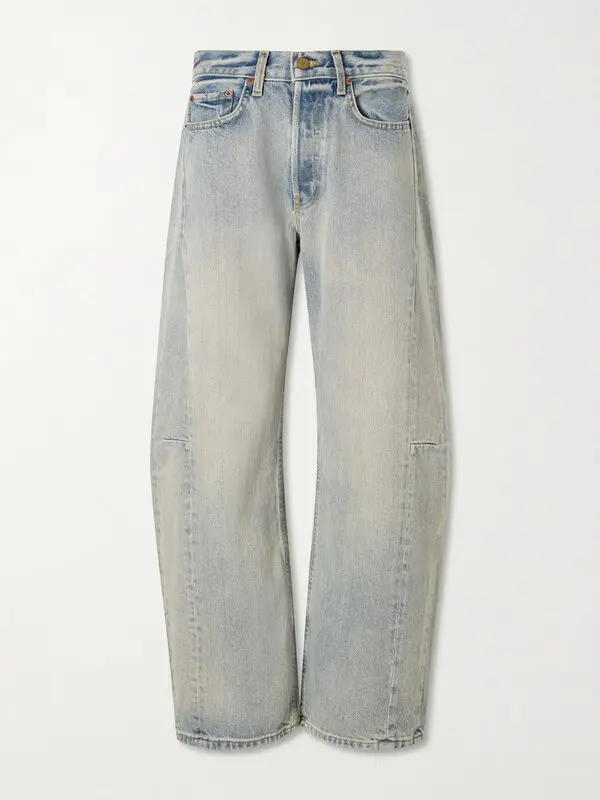 B Sides Slim Lasso High-rise Wide-leg Jeans - Blue