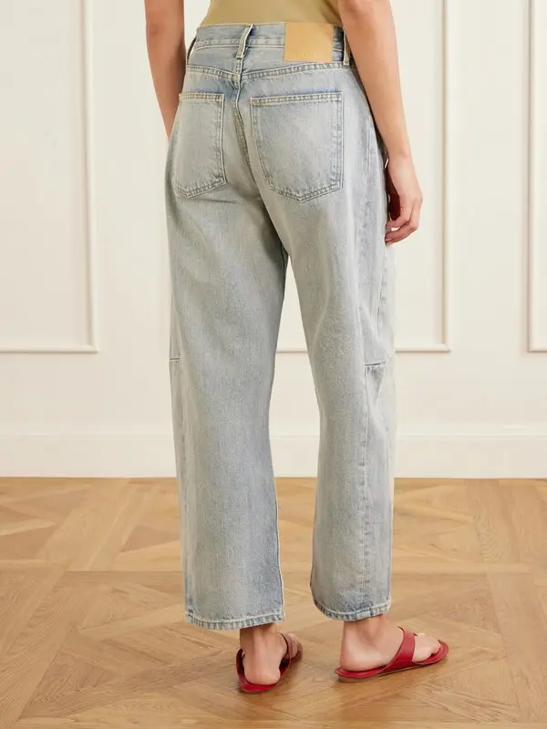 B Sides Slim Lasso High-rise Wide-leg Jeans - Blue