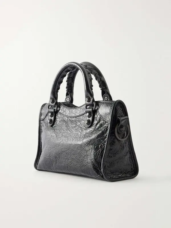 Balenciaga Le City Crinkled-leather Mini Bag