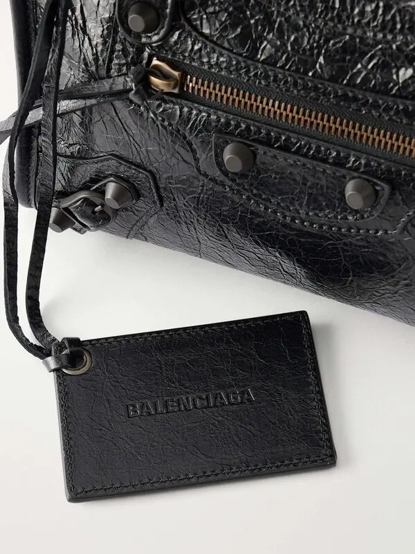 Balenciaga Le City Crinkled-leather Mini Bag