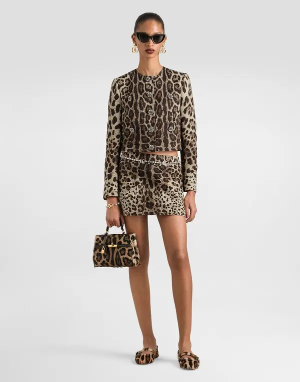 Dolce & Gabbana Leo- Brocade Mini Skirt