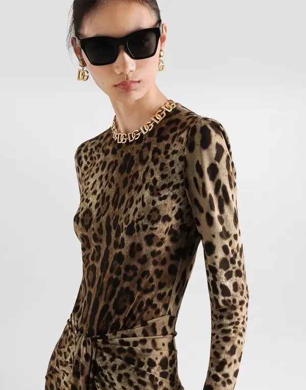 Dolce & Gabbana Leo- Viscose Jersey Dress