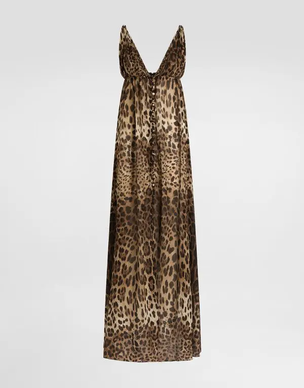 Dolce & Gabbana Leo- Stretch Sheer Dress - Print