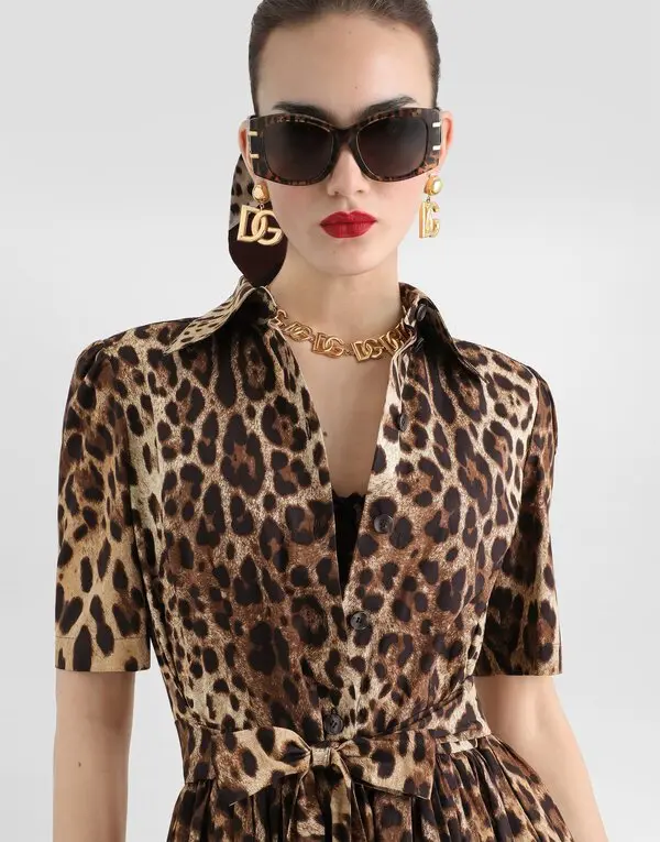 Dolce & Gabbana Leo- Poplin Shirt Dress
