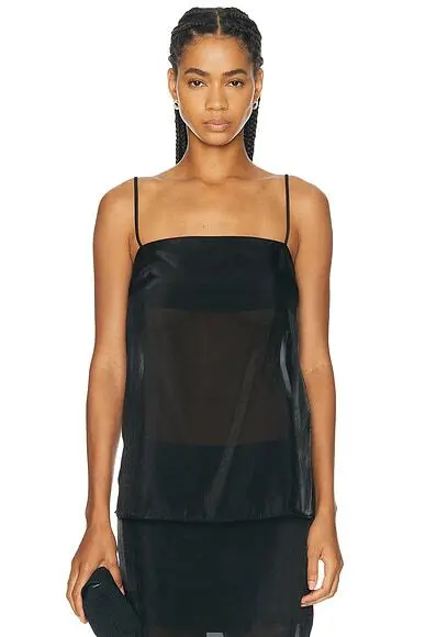 SANS FAFF Cove Silk Top - Black