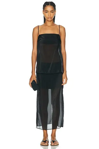 SANS FAFF Cove Silk Top - Black