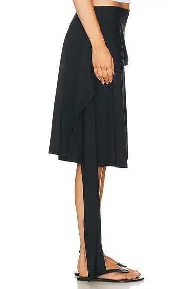 TOTEME Tie Waist Jersey Short - Black