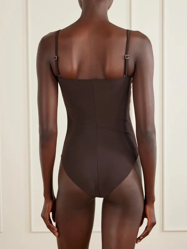 Alaïa Strapless Stretch-jersey One-piece Swimsuit