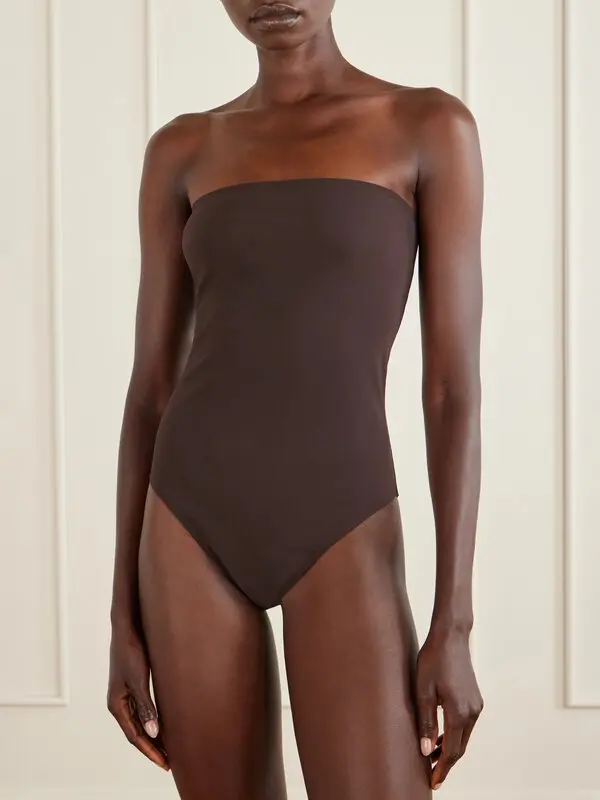 Alaïa Strapless Stretch-jersey One-piece Swimsuit