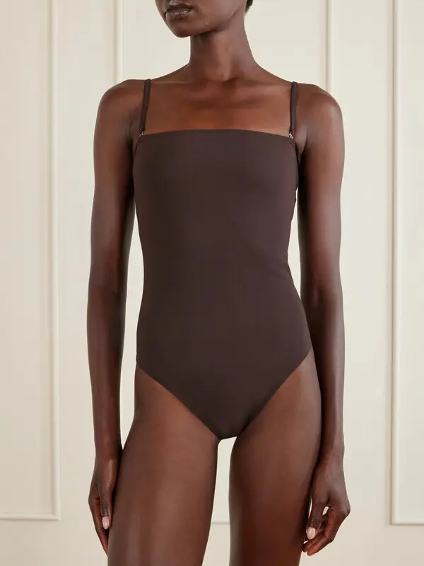 Alaïa Strapless Stretch-jersey One-piece Swimsuit