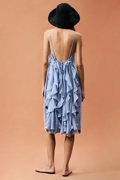 Chan Luu Sequined Ruffled Tank Dress