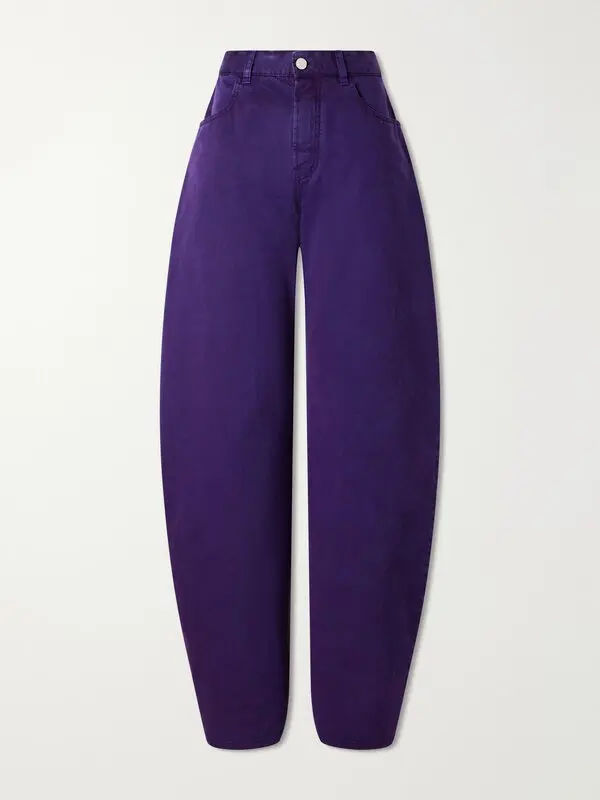 Alaïa Mid-rise Wide-leg Jeans - Violet
