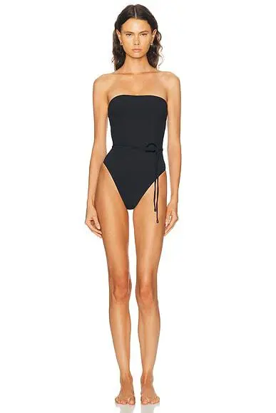 TROPIC OF C Orb Strapless One Piece Swimsuit - Black