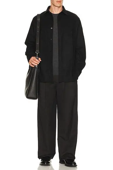 Givenchy Couture Seam Dry Wool Flannel Shirt Patch Pocket