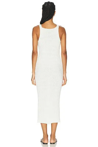 Khaite Val Ribbed Knit Midi Dress