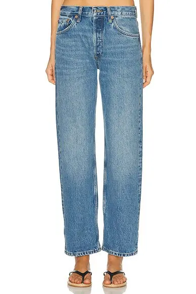 RE/DONE Boyfriend Jeans With Cuffed Hem - Day Tripper