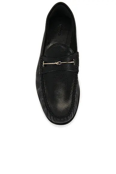 TOM FORD Shiny Goat Leather Double T Hardware Ripley Loafer