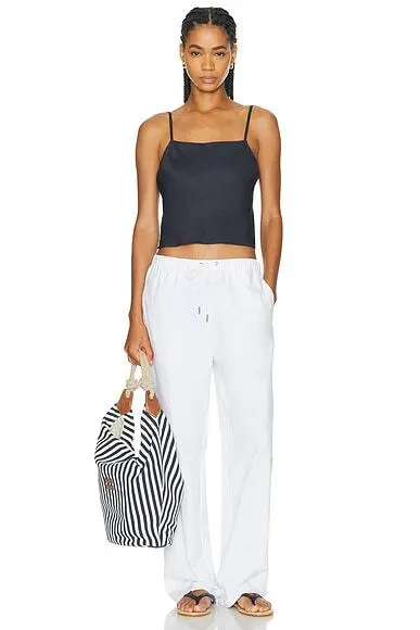 LESET Square Neck Tank Top - Midnight