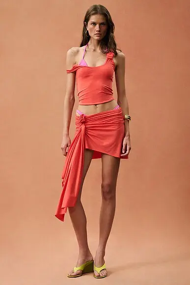 MAYGEL CORONEL Elar Set With Side Florette Detail - Arancio
