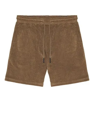 Oas Terrycloth Drawstring Shorts - Brown