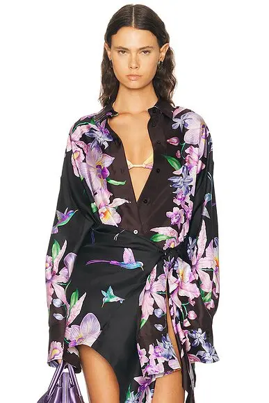 Attico Printed Silk Shirt