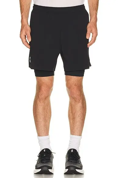 On Train 2-in-1 Shorts - Black