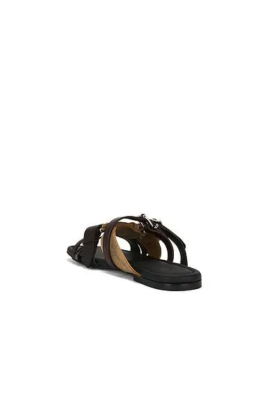 Acne Studios Multi Buckle Leather Sandals
