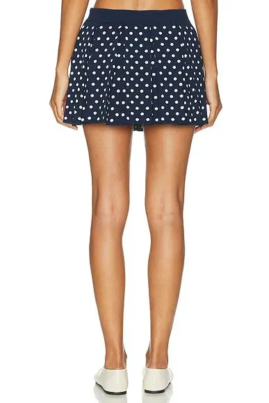 Sandy Liang Polka Dot Pleated Skirt