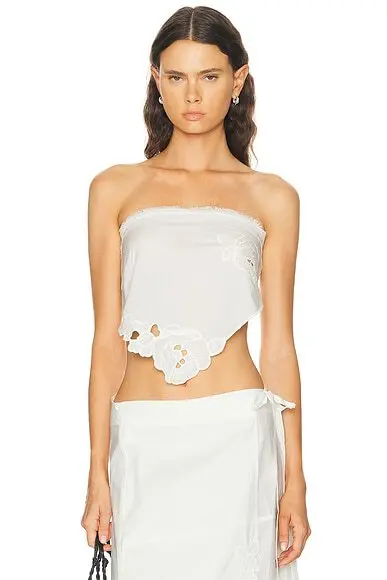 SIR. Klara Scarf Top - Ivory