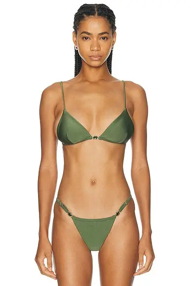 BANANHOT Emi Lynn Bikini Top - Olive Peridot