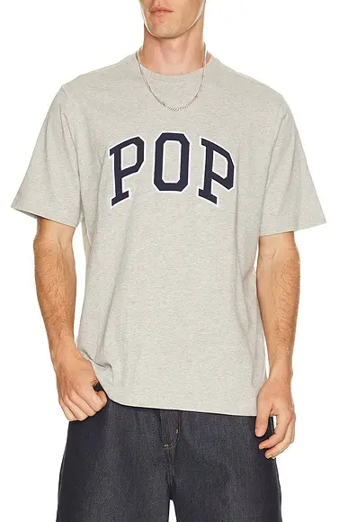 POP TRADING COMPANY Arch Tee - Grey Heather