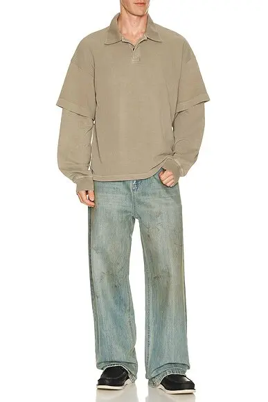 AGOLDE Curren Double Sleeve Polo