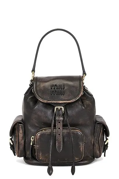 Miu Miu Lambskin Leather Backpack