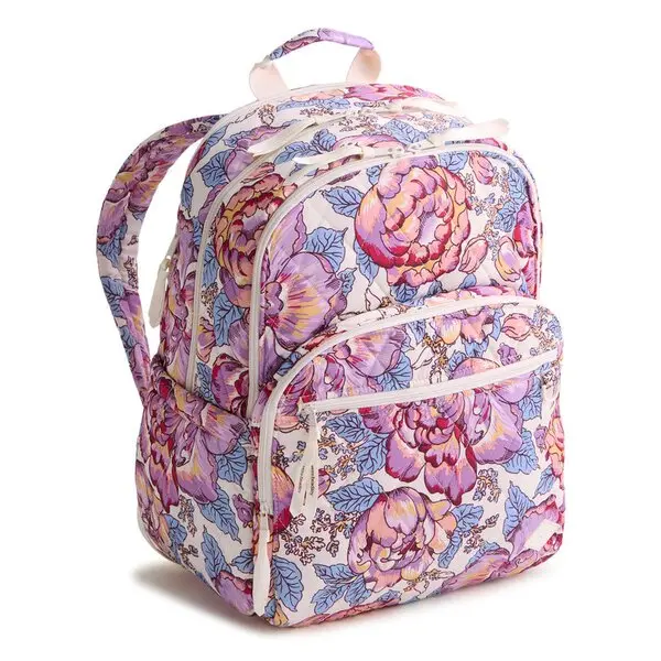 VERA BRADLEY Large Bancroft Backpack In Cabbage Roses - Pink
