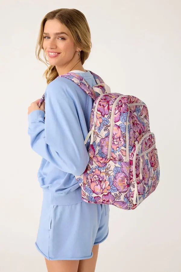 VERA BRADLEY Large Bancroft Backpack In Cabbage Roses
