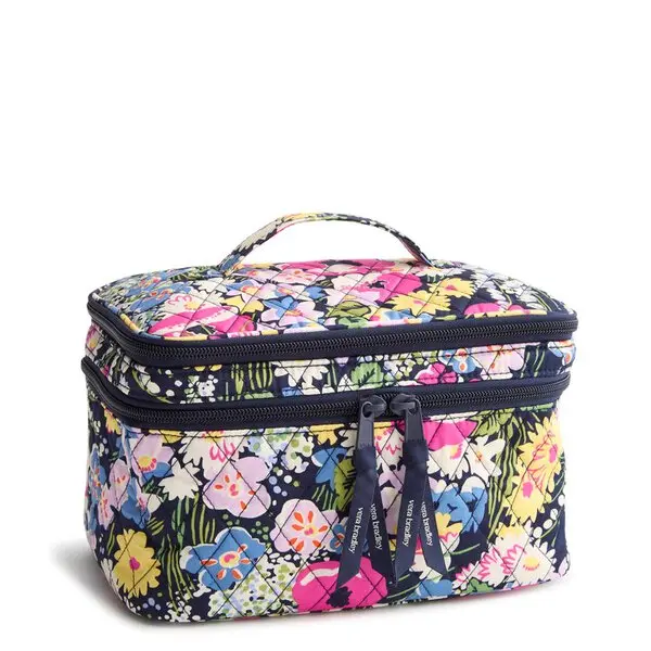 VERA BRADLEY Brush Up Cosmetic Case In Poppy Fields - Blue