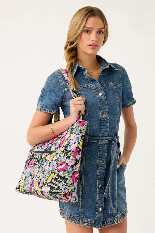 VERA BRADLEY Original Tote Bag In Poppy Fields