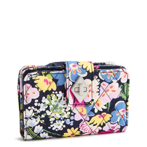 VERA BRADLEY Small Turnlock Wallet In Poppy Fields