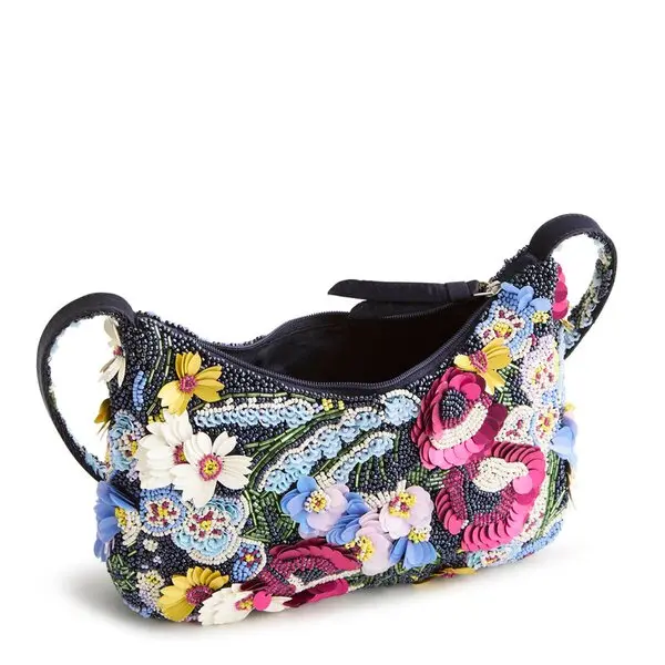 VERA BRADLEY Mini Roxbury Crescent Shoulder Bag