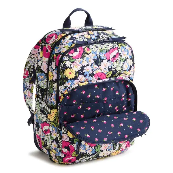 VERA BRADLEY Large Bancroft Backpack In Poppy Fields