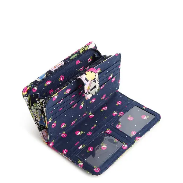 VERA BRADLEY Turnlock Wallet In Poppy Fields